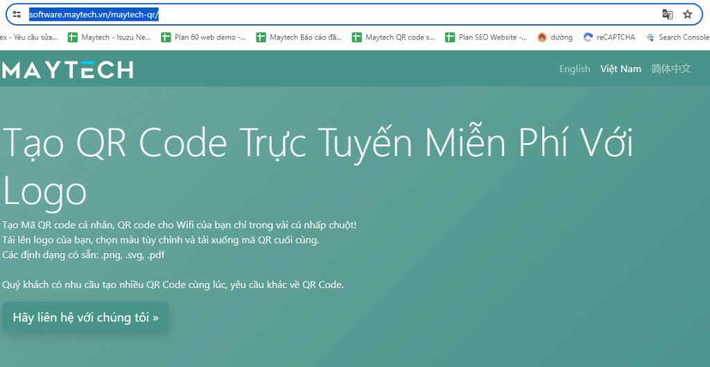 Tạo mã QR có logo miễn phí năm 2024 - Công ty phần mềm MAYTECH™